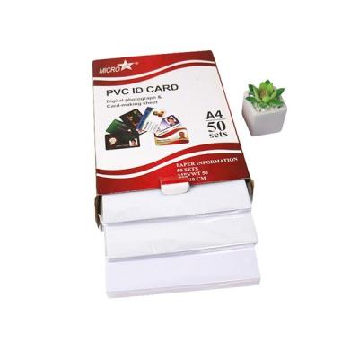 China JINCAI Inkjet Printable PVC Sheet A3 A4 White Gold Silver 0.15mm 0.46mm Non-Lamination for sale