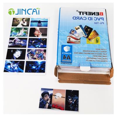 China JINCAI 0.3mm 300 Micron Offset Printing Inkjet Printable PVC White Core Overlay Film Sheet for sale