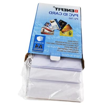 China JINCAI 0.3mm White PVC Plastic Sheet 300 Micron Blank Card for ID Printing for sale