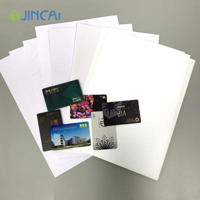 China JINCAI Inkjet Non Lamination Silver White PVC Business ID Card Printer 300dpi for sale
