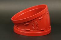 China Piping System Ductile Iron Grooved Fittings 22.5° Camlock Fittings for sale