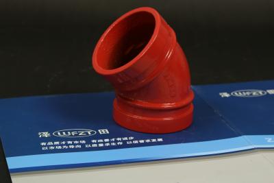 China 45 degree Grooved Fittings Threaded Water Grooved Pipe Couplings for sale