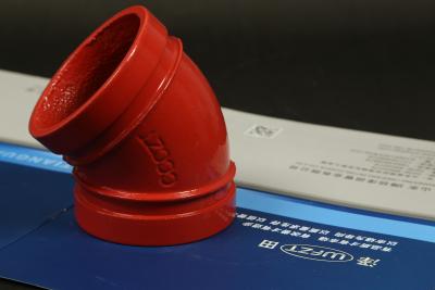 China Thickness 3mm Grooved Pipe Fittings Grooved 90 Elbow For Industrial for sale