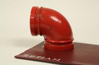 China 90° Grooved End Pipe Fittings  DN60-426 3mm Wall Thickness for sale