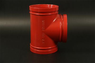 China 300 PSI Grooved Tee 6mm Pipe Thickness CNAS ILAC-MRA CCC certificated for sale