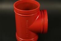 China 300 PSI Grooved Tee 6mm Pipe Thickness CNAS ILAC-MRA CCC certificated for sale