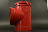 China 300 PSI Grooved Tee 6mm Pipe Thickness CNAS ILAC-MRA CCC certificated for sale