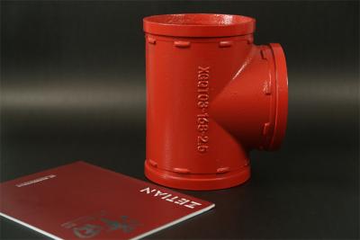 China ANSI/ASME B16 9 Mechanical Grooved Tee For DN60-DN426 Pipe for sale