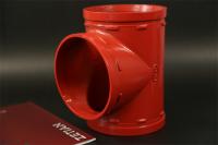China ANSI/ASME B16 9 Mechanical Grooved Tee For DN60-DN426 Pipe for sale