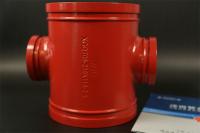 China Groove Connection Four Way Tee Pipe Fitting For Petroleum Industry for sale