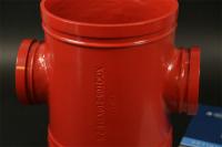 China Groove Connection Four Way Tee Pipe Fitting For Petroleum Industry for sale