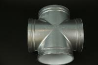 China Silver Lined 4 way elbow pipe fitting Ductile iron Grooved for sale