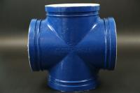 China Lined Grooved Pipe Connection Four Way Pipe Connector CAL CMA for sale