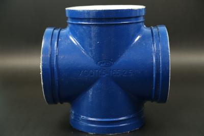 China Lined Grooved Pipe Connection Four Way Pipe Connector CAL CMA for sale