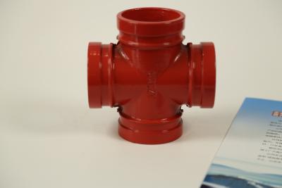 China Ductile Iron Grooved 4 Way Tee Pipe Fitting 2.5mpa for sale