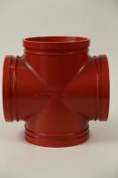 China Four Way Grooved Fittings For Fire Hydrant Pipe for sale
