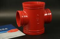 China Polished 4 Way Pipe Fitting With Female End And Pressure Rating 2.5mpa for sale