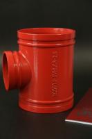 China Sample Freely Grooved Tee Fittings With 362 PSI End Pressure Rating / Epoxy Painting for sale