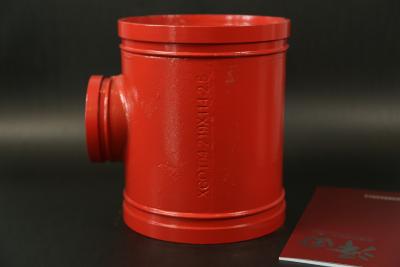 China 200 Degree Temperature Grooved Tee Fittings With 3 Ends / High Pressure Resistance for sale