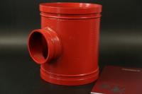 China Military Ship Piping System Grooved Tee Fittings 362 PSI End Pressure Rating for sale