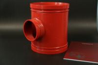 China Military Ship Piping System Grooved Tee Fittings 362 PSI End Pressure Rating for sale