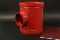 China Military Ship Piping System Grooved Tee Fittings 362 PSI End Pressure Rating for sale
