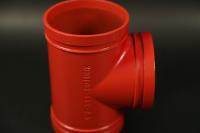 China Strictly Controlled Grooved Mechanical Tee For Ductile Iron Pipes for sale