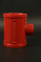 China 3 Ends Grooved Tee Fittings With Grooved End Connection Epoxy Painting for sale