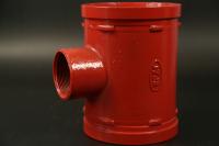 China 3 Ends Grooved Tee Fittings With Grooved End Connection Epoxy Painting for sale