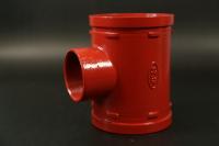 China High Temperature Grooved Tee Fittings 200 Degree End Pressure Rating 362 PSI Casting for sale