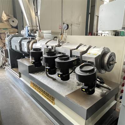 China Ceramic Heater Twin Screw Extruder Coaxial Rotary Rotation Scheme PLC/Touch Screen Control System Alloy Heater for sale