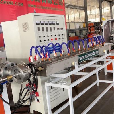 China PVC Braided Suction Hose Machine / Fiber Reinforced Plastic Soft Pipe Production Line with PLC Control for sale