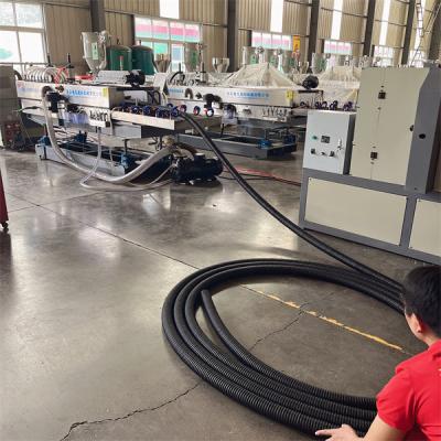China HDPE Single Wall Corrugated Cable Duct Corrugated Pipe Extrusion Line Easy Operation Speed Of Line 0.6-3m/min for sale