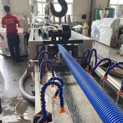 China PP HDPE Double Wall Corrugated Pipe Machine for Single Screw Extruder 40mm-160mm Pipe Od Extrusion for sale