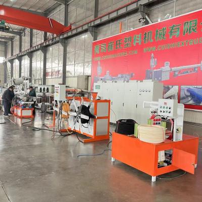China Plastic PE PP PVC Single Wall Corrugated Pipe Manufacturing Machine Extruder Production Line for sale