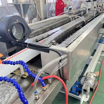 China Double Layer PE Corrugated Pipe Extrusion Line for Anti-static Antibacterial Fresh Air System Bellows with Smooth Inner Wall for sale
