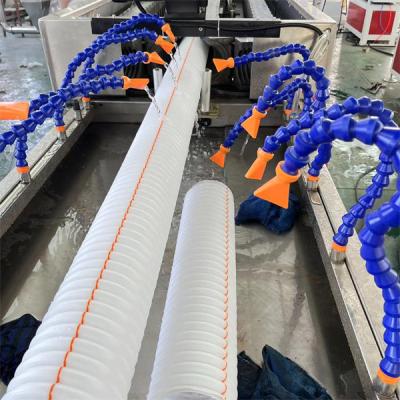 China Fully Automatic Plastic HDPE DWC Double Wall Corrugated Pipe Production Line for Drainage and Cable Protection Pipes for sale