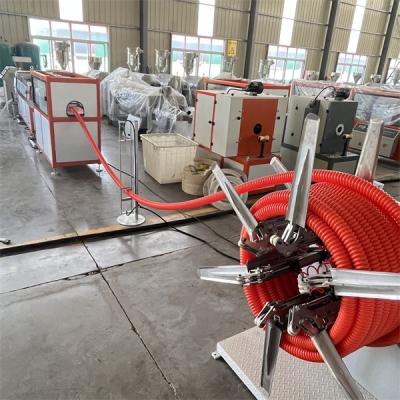 China Water Cooling Spiral Pipe Extrusion Line Single Wall Type For Pe Pipe Production for sale