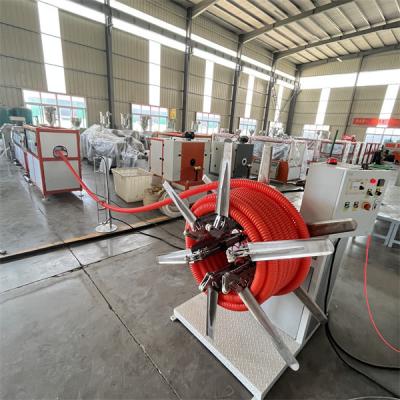China STSG-200 Single-wall Spiral Pipe Extrusion Line Water Cooling 380V.50HZ Power Supply for PE PP for sale