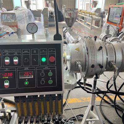 China Plastic Water Gas Oil Supply Pipe Tube Extrusion Production Line Single Screw Extruder Pipe Making Machine for sale
