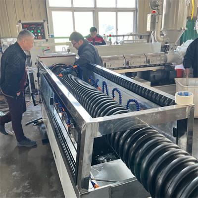 China Customizable PE Spiral Pipe Extruder with Motor Power 37-55kw and Id 50-200mm for sale