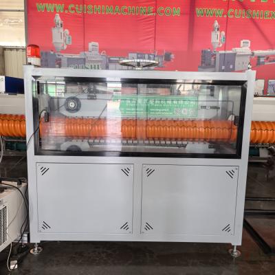 China Energy-Saving PE Carbon Spiral Conduit Extrusion Plant with Specialized Spiral Forming Mold and Cooling Tank for sale