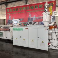 China Automatic PE Carbon Spiral Pipe Manufacturing Machine with Twin Screw Extruder for Industrial Pipes for sale