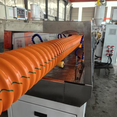 China Automatic HDPE Carbon Corrugated Spiral Pipe Extrusion Machine Cable Duct Tube Production Plant for sale