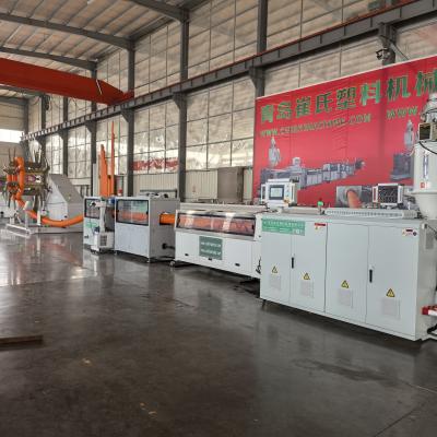 China PE HDPE Carbon Spiral Duct Pipe Manufacturing Extrusion Line for Communication and Power Cable Protection for sale