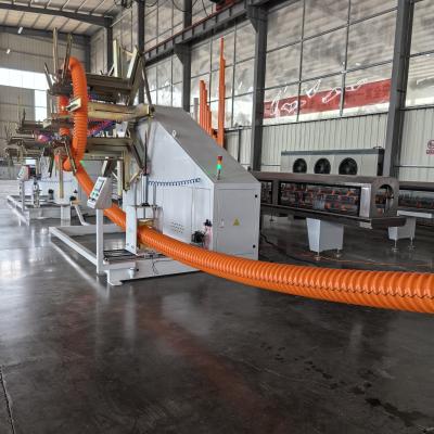 China High Efficiency PE Carbon Spiral Tube Extrusion Machine HDPE Corrugated Cable Conduit Pipe Production Making Line for sale