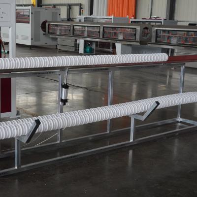 China High Speed Plastic HDPE Prestressed Corrugated Duct Extrusion Line Bamboo Joint Pipe Post Tension Pipe Making Machine for sale
