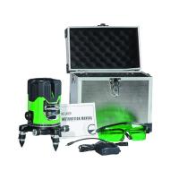 China Low Price Waterproof Dustproof Lithium Battery Level Laser 5 Lines Green Beam Laser Level with Adapter for sale