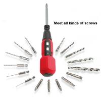 China Electric Rechargeable Hand Tools And Tool Box Screwdriver Include Bit Holder With LED Light for sale