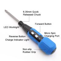 China Lithium Battery 3.6 V Electric Screwdriver , USB Rechargeable Mini Cordless Screwdriver for sale